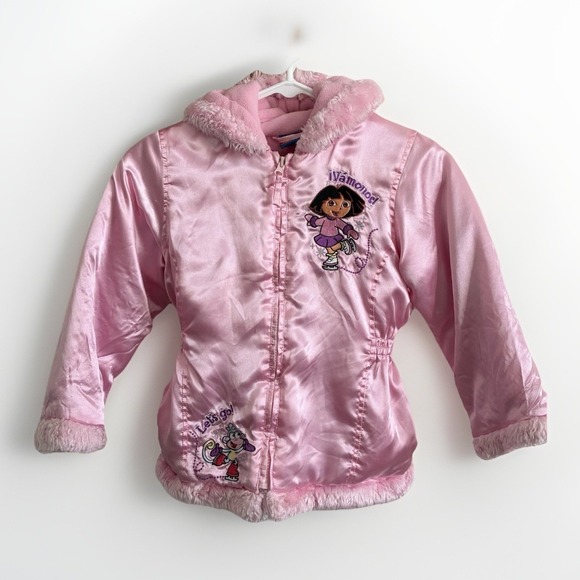 Nickelodeon | Jackets & Coats | Vtg Y2k Dora The Explorer Boots Satin ...